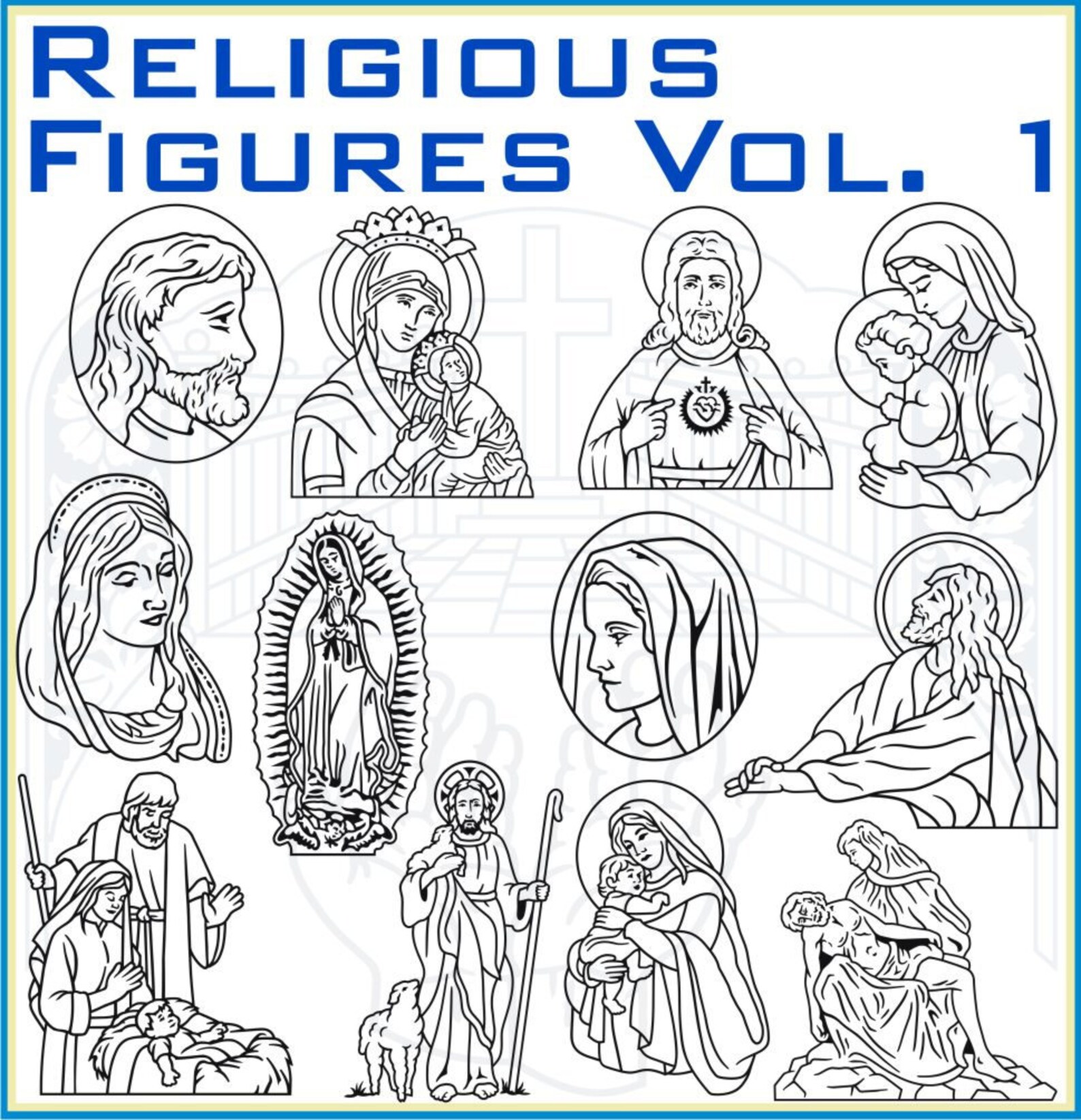 Religious Figures Vol. 1 Vector Clipart - Etsy