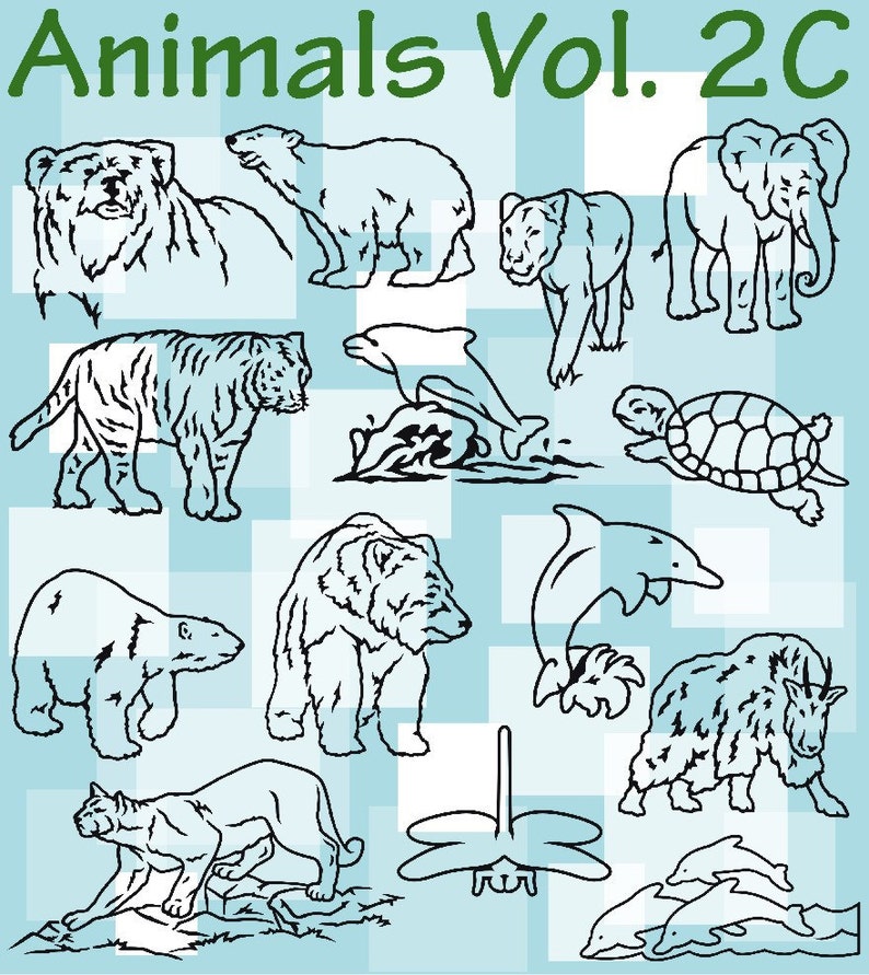 Animals Vol. 2C Vector Clipart - Etsy