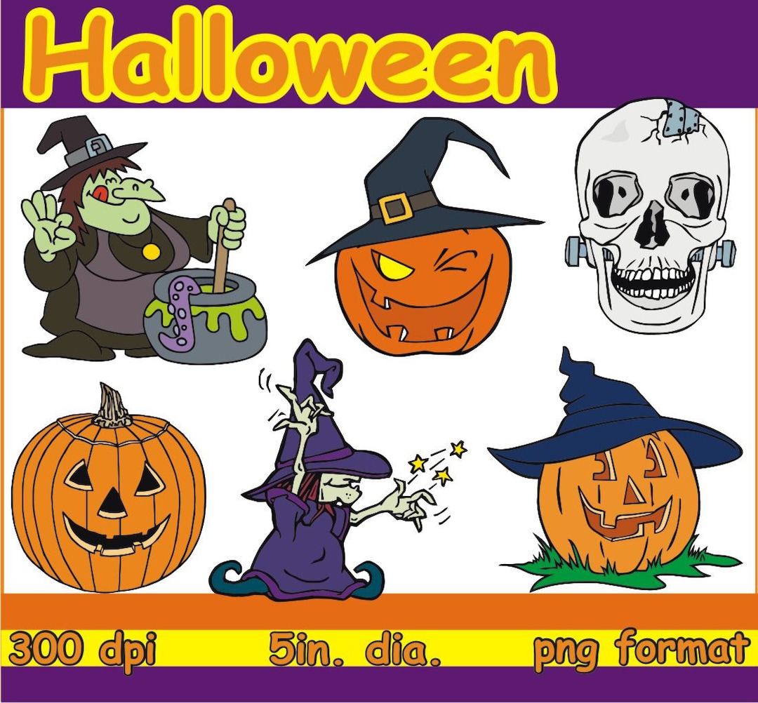 Digital Clipart Halloween Holiday (12) PNG - Etsy