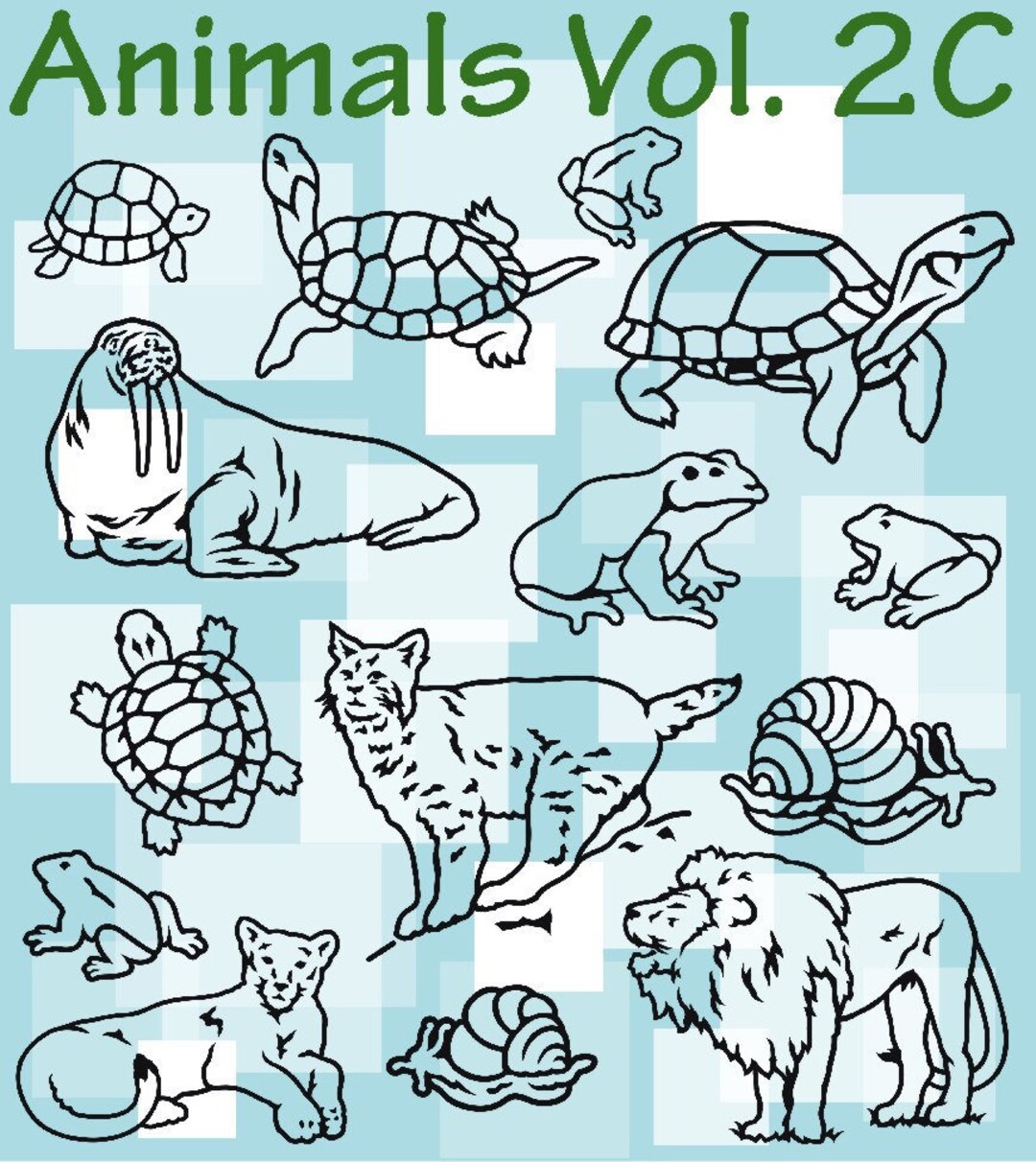 Animals Vol. 2C Vector Clipart - Etsy