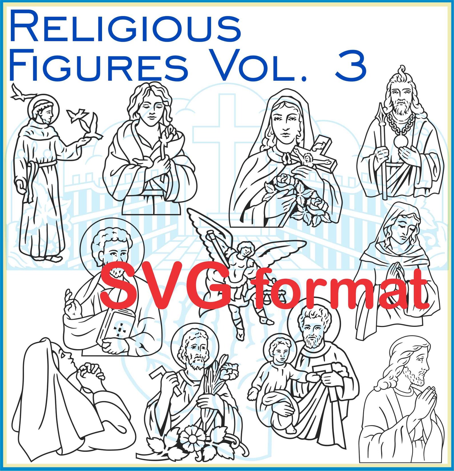 Religious Figures Vol. 3 SVG Vector Clipart - Etsy