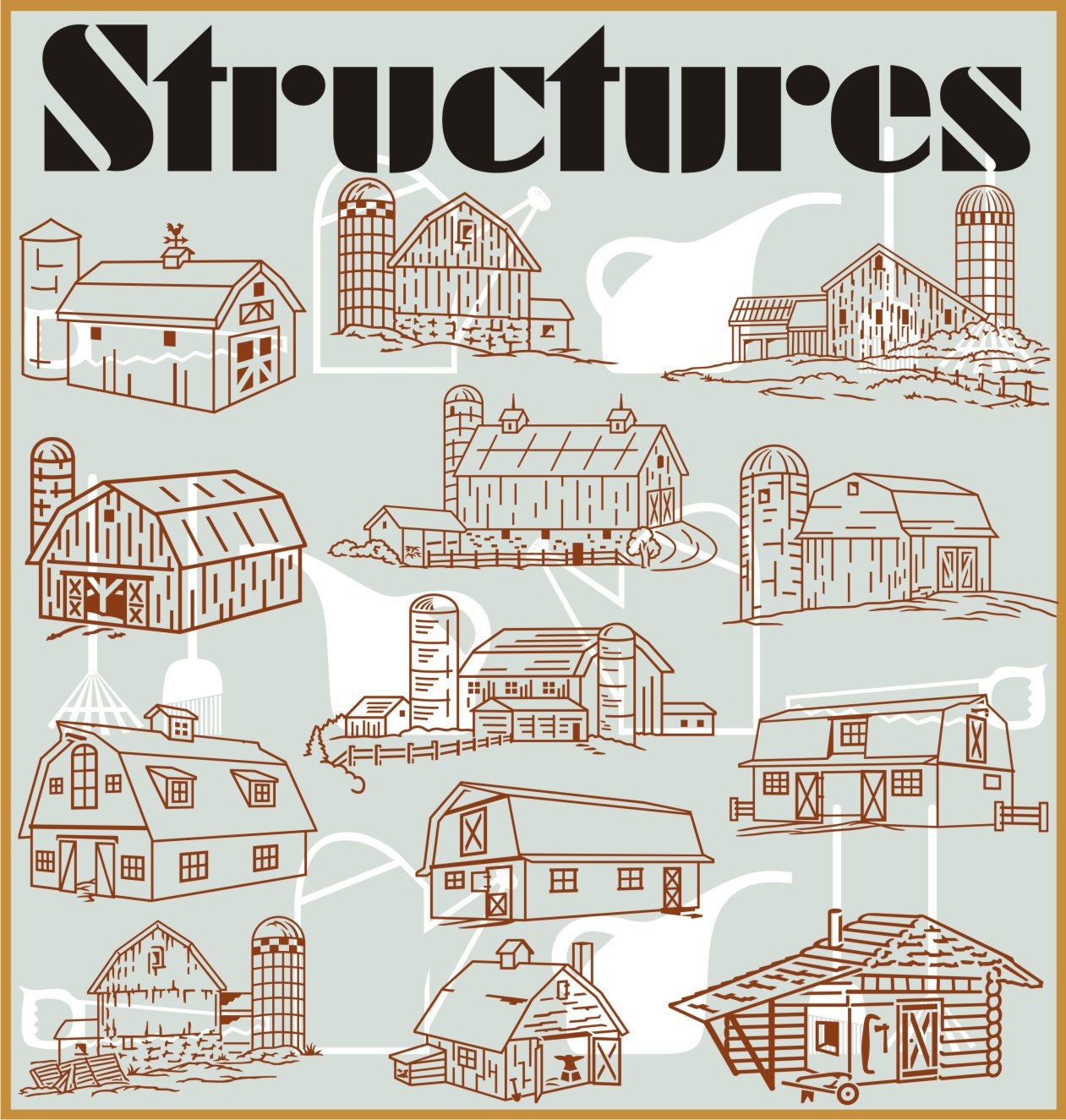 Structures (50) Vector Clipart - Etsy