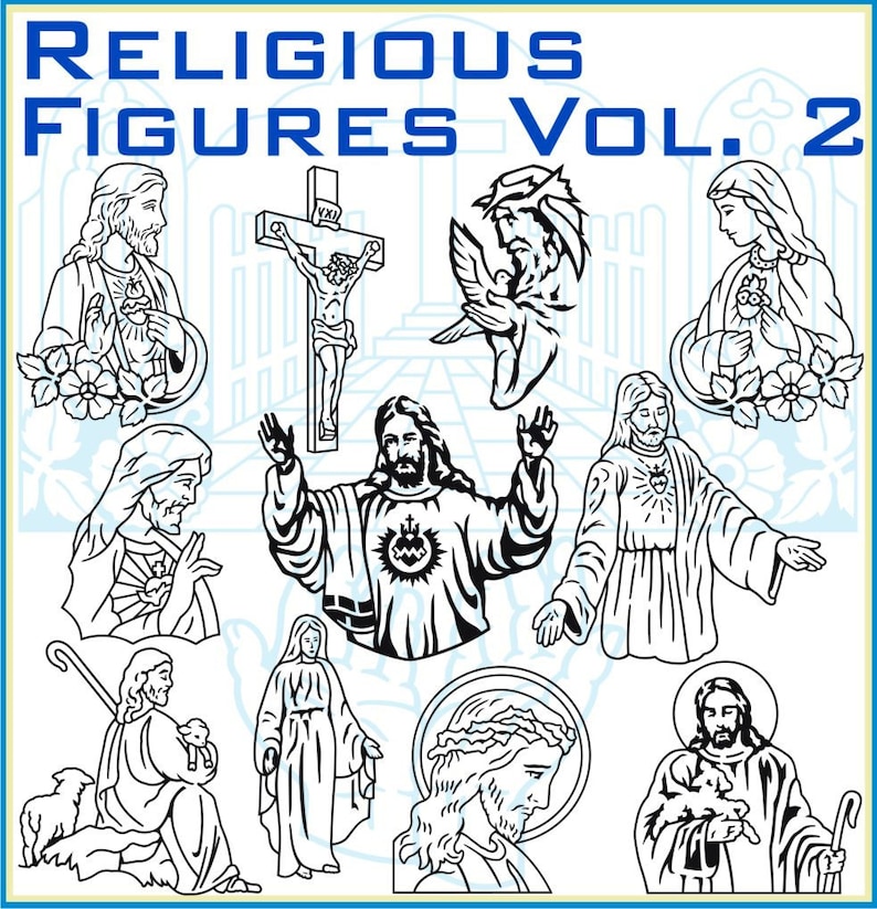Religious Figures Vol. 2 JPEG Clipart - Etsy