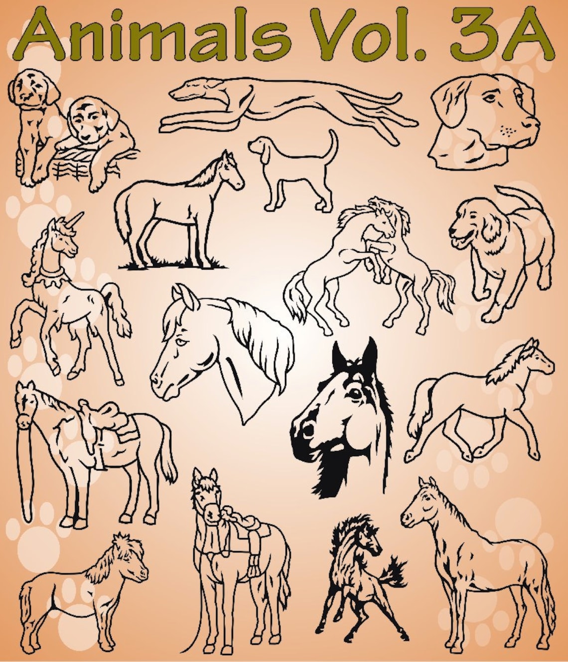 Animals Vol. 3A Vector Clipart - Etsy