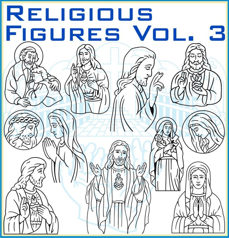 Religious Figures Vol. 3 Vector Clipart - Etsy