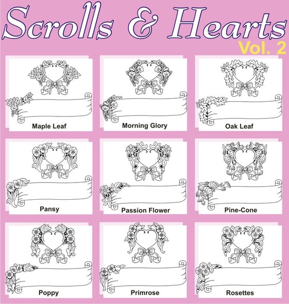 Scrolls & Hearts Vol. 2 Vector Clipart | Etsy