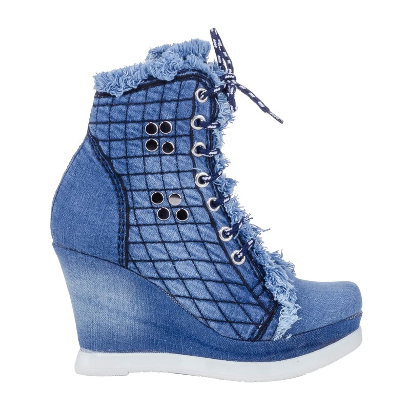 Denim Boots - Etsy