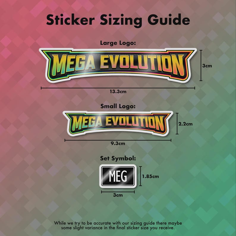 Pokémon Mega Evolution Binder Sticker/label - Etsy UK
