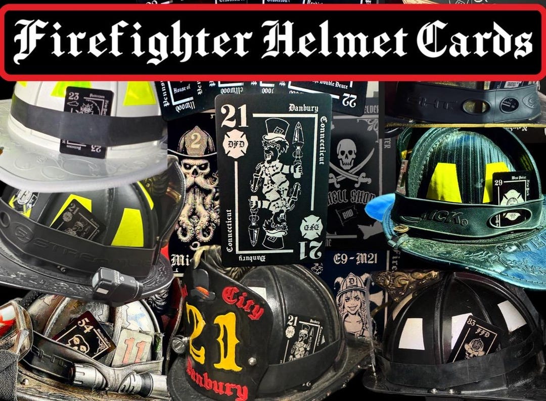 Firefighter Gift Helmet Card - Etsy