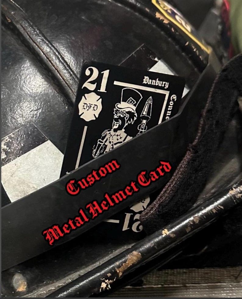 Firefighter Gift Helmet Card - Etsy