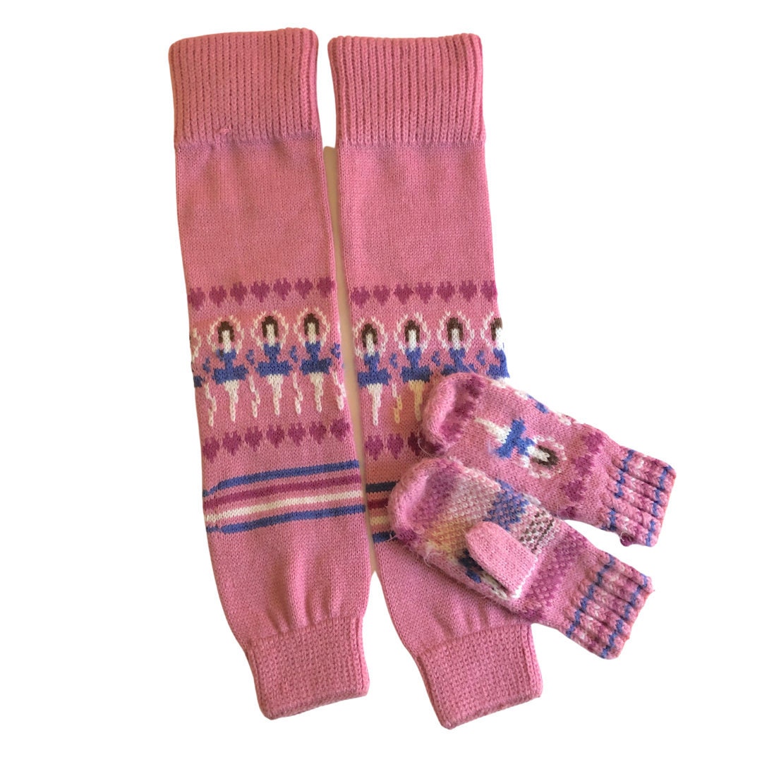 Vintage 1980's Little Girls' Leg Warmers and Mittens - Etsy