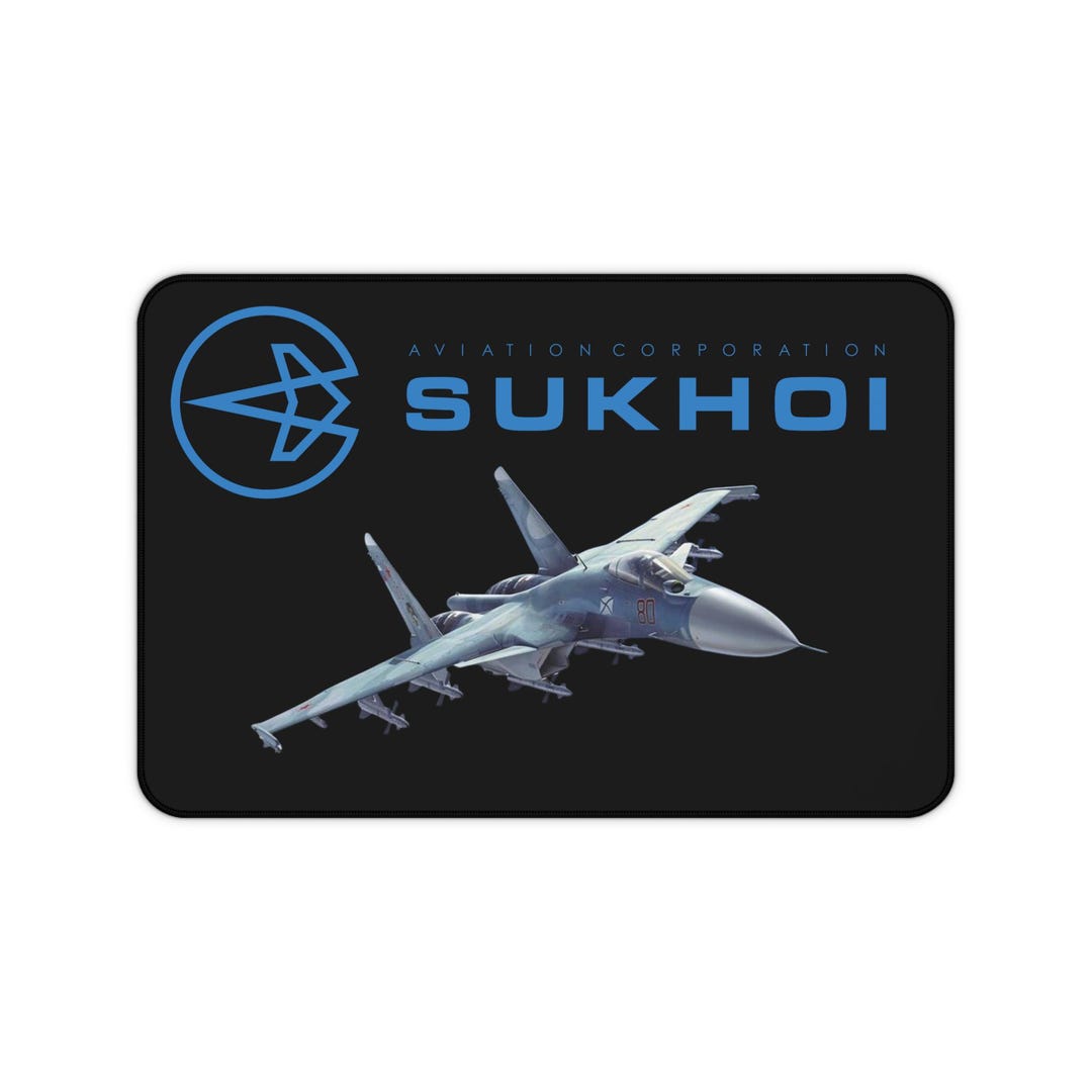 Sukhoi Fighter Jet Desk Mat | Aviation Desk Accessory for Pilots ...