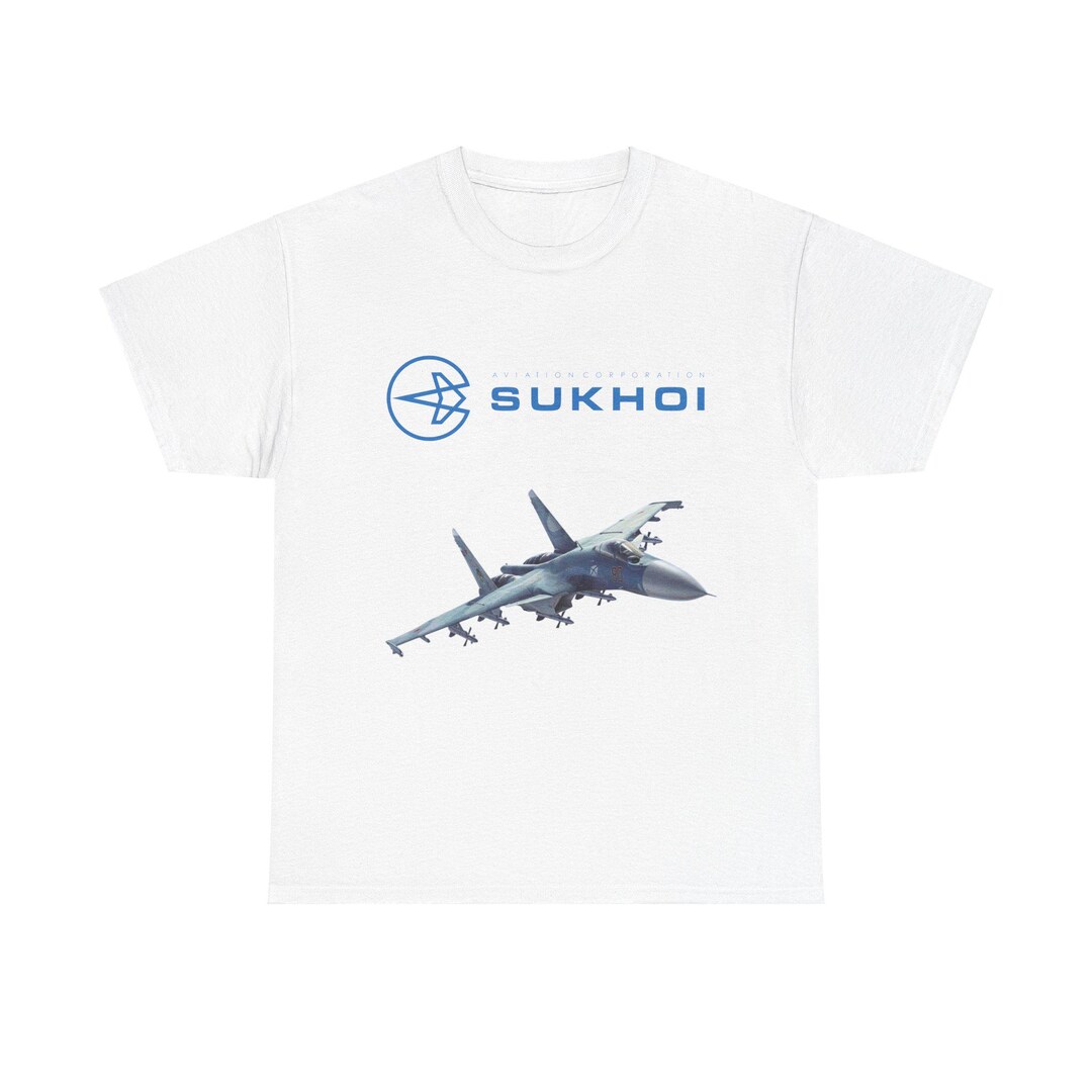 Aviation Enthusiast Tee - Sukhoi Fighter Jet Shirt, Unisex Cotton Tee ...