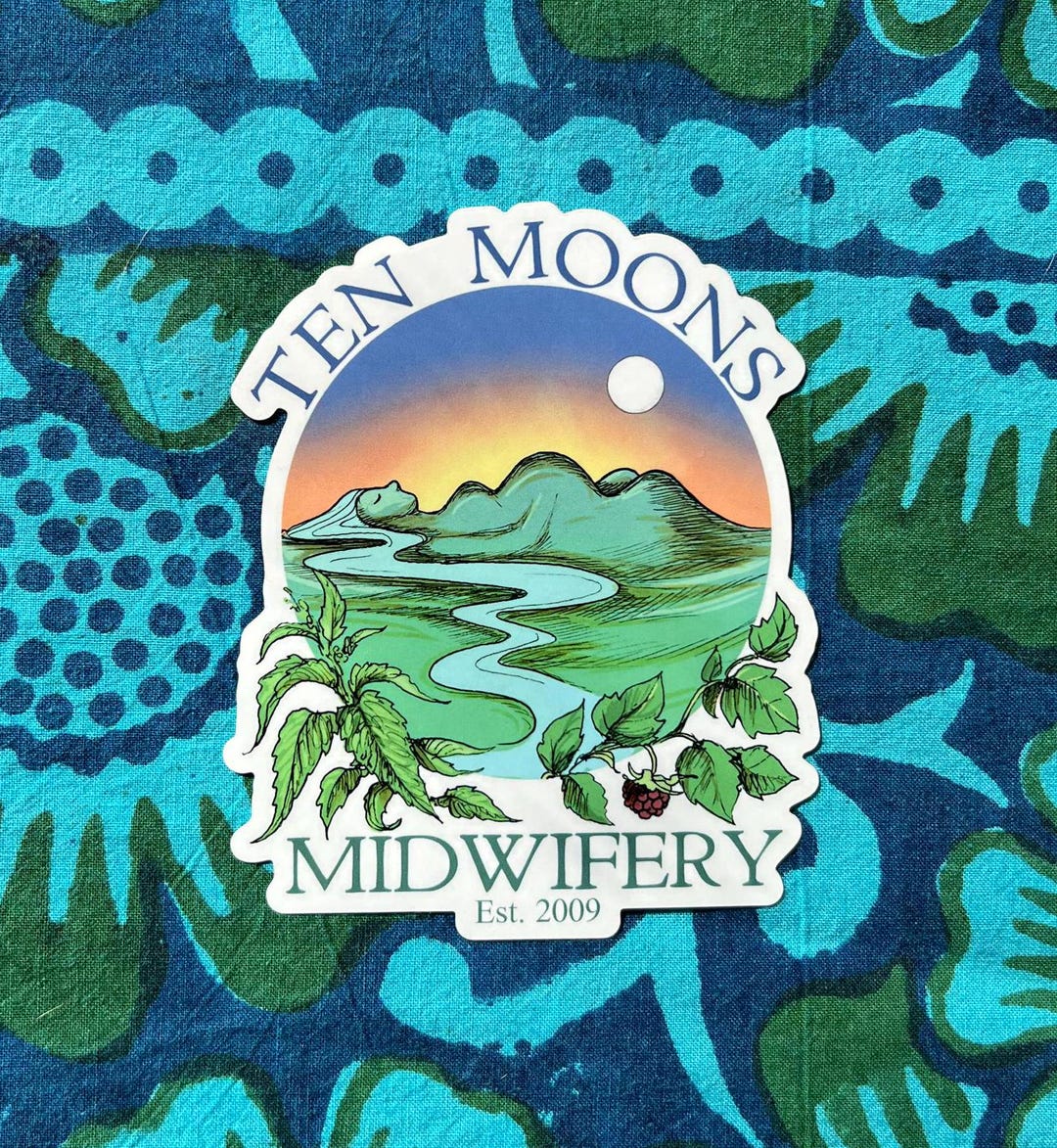 Ten Moons Midwifery Sticker - Etsy