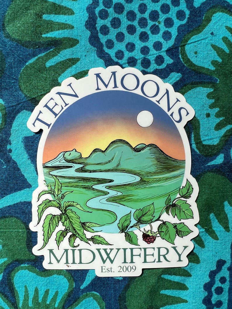 Ten Moons Midwifery Sticker - Etsy