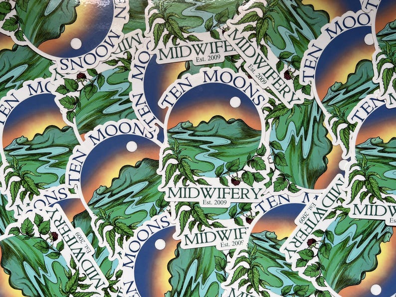 Ten Moons Midwifery Sticker - Etsy