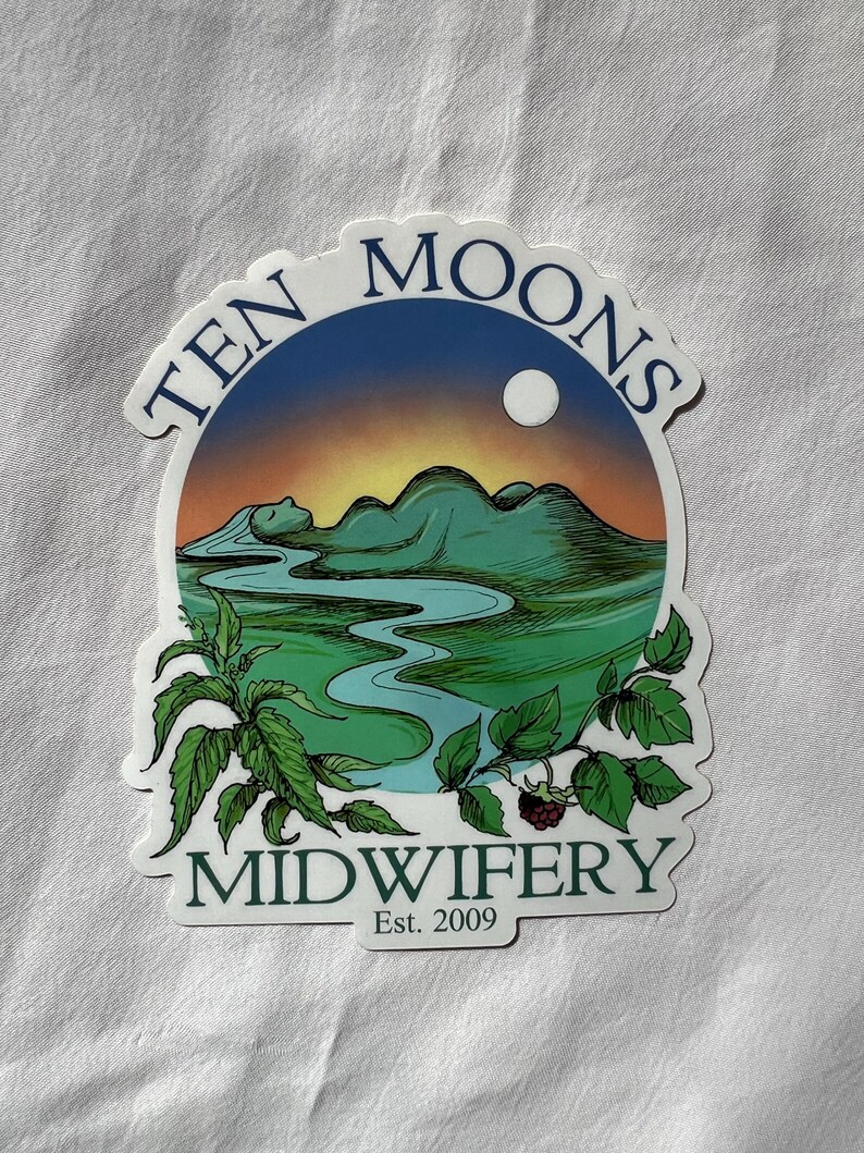 Ten Moons Midwifery Sticker - Etsy