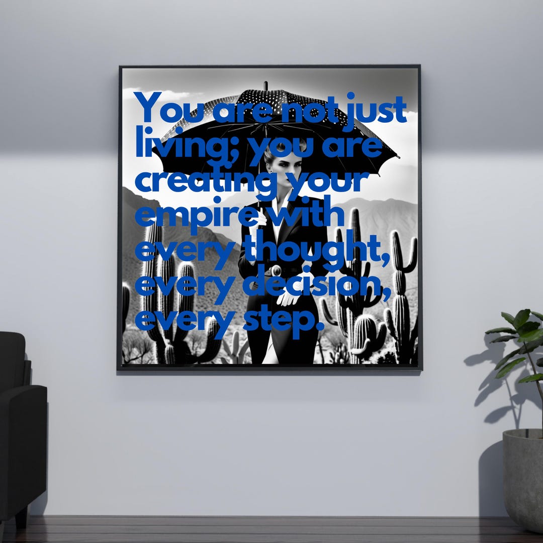 Blue Quote Wall Art Download Bold Motivational Printable Poster Blue ...