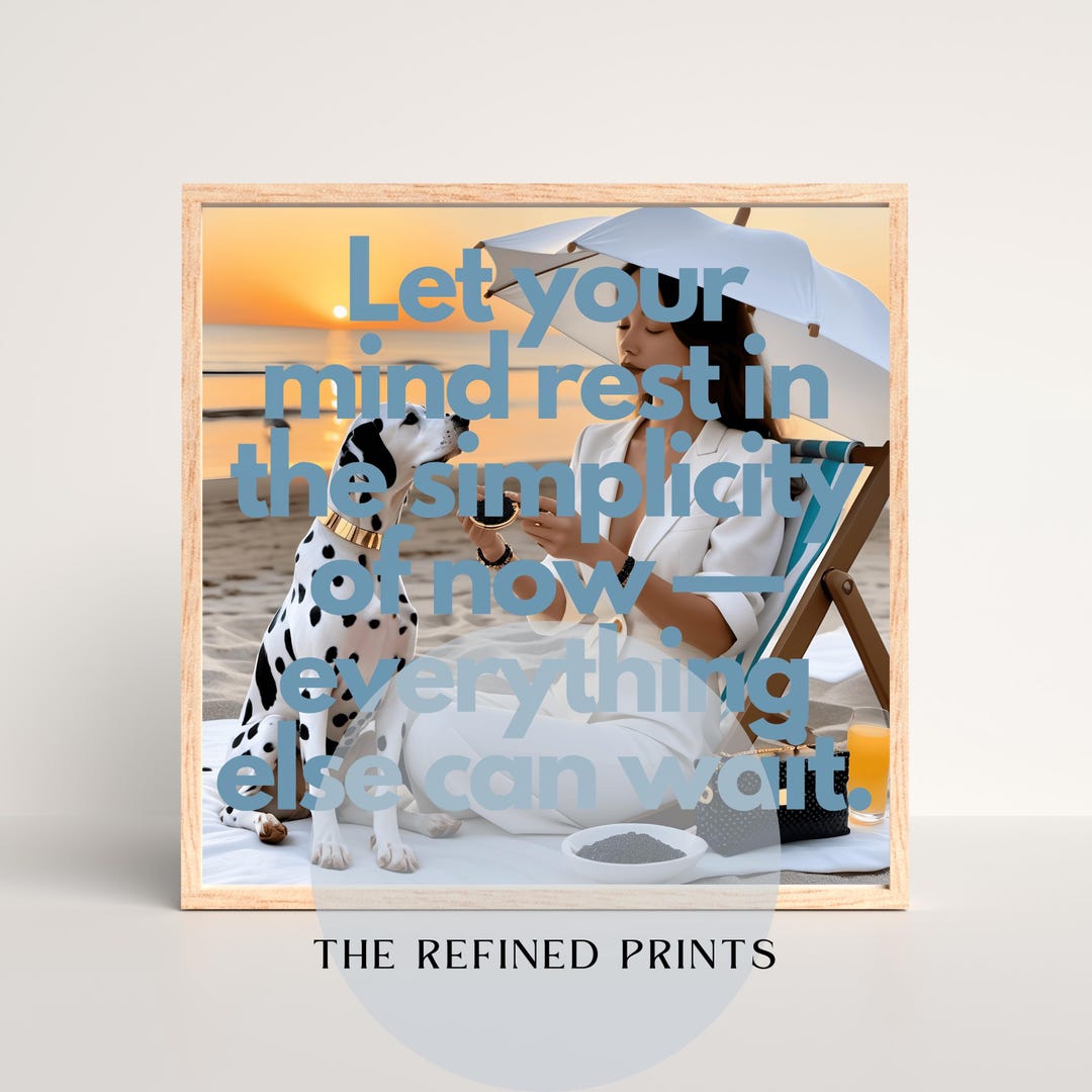 Coastal Print Luxury Digital Wallpaper Beach Poster Affirmation Art ...