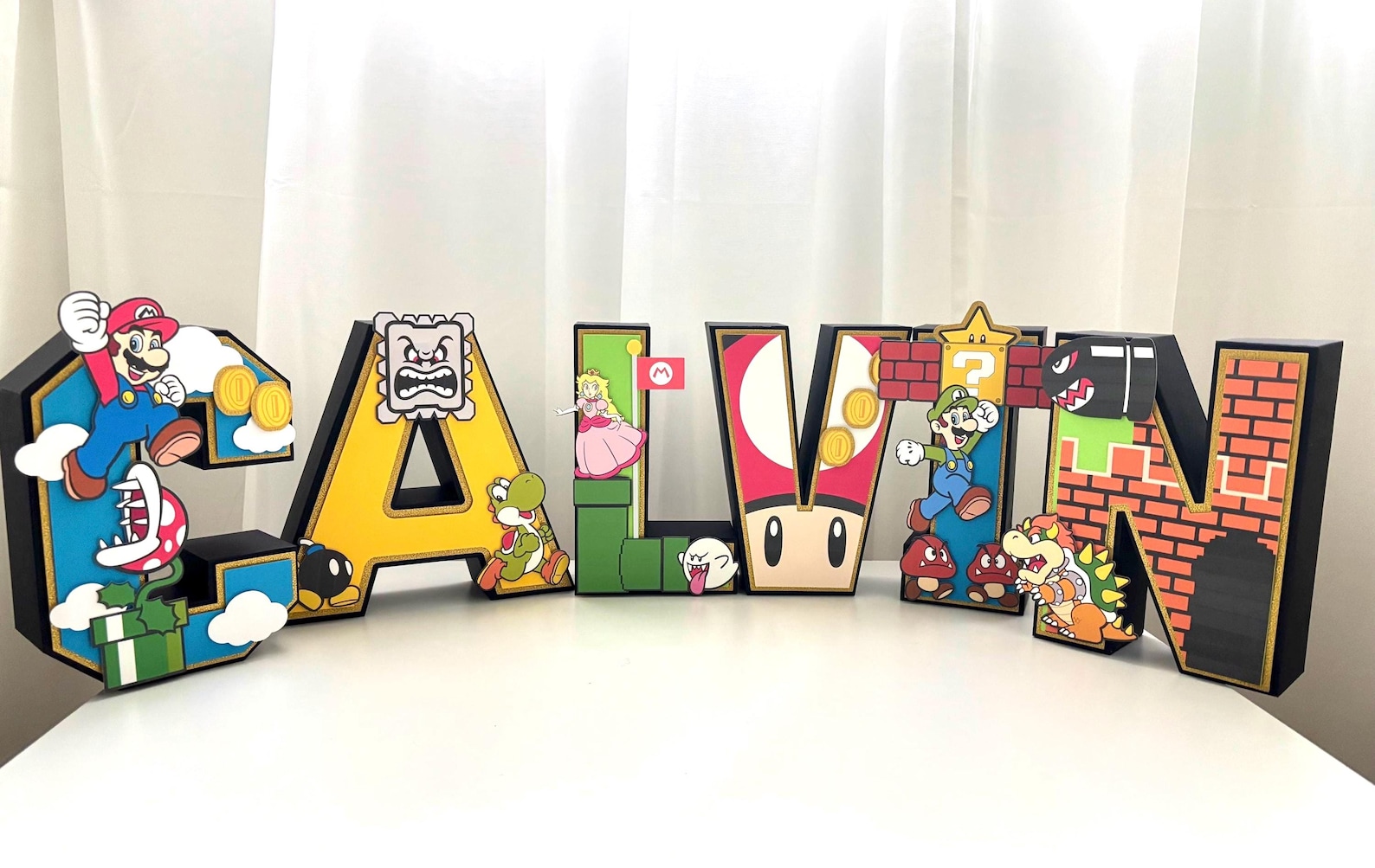 Super Bros Birthday 3D Letters or Numbers | Party Decor & Supplies ...