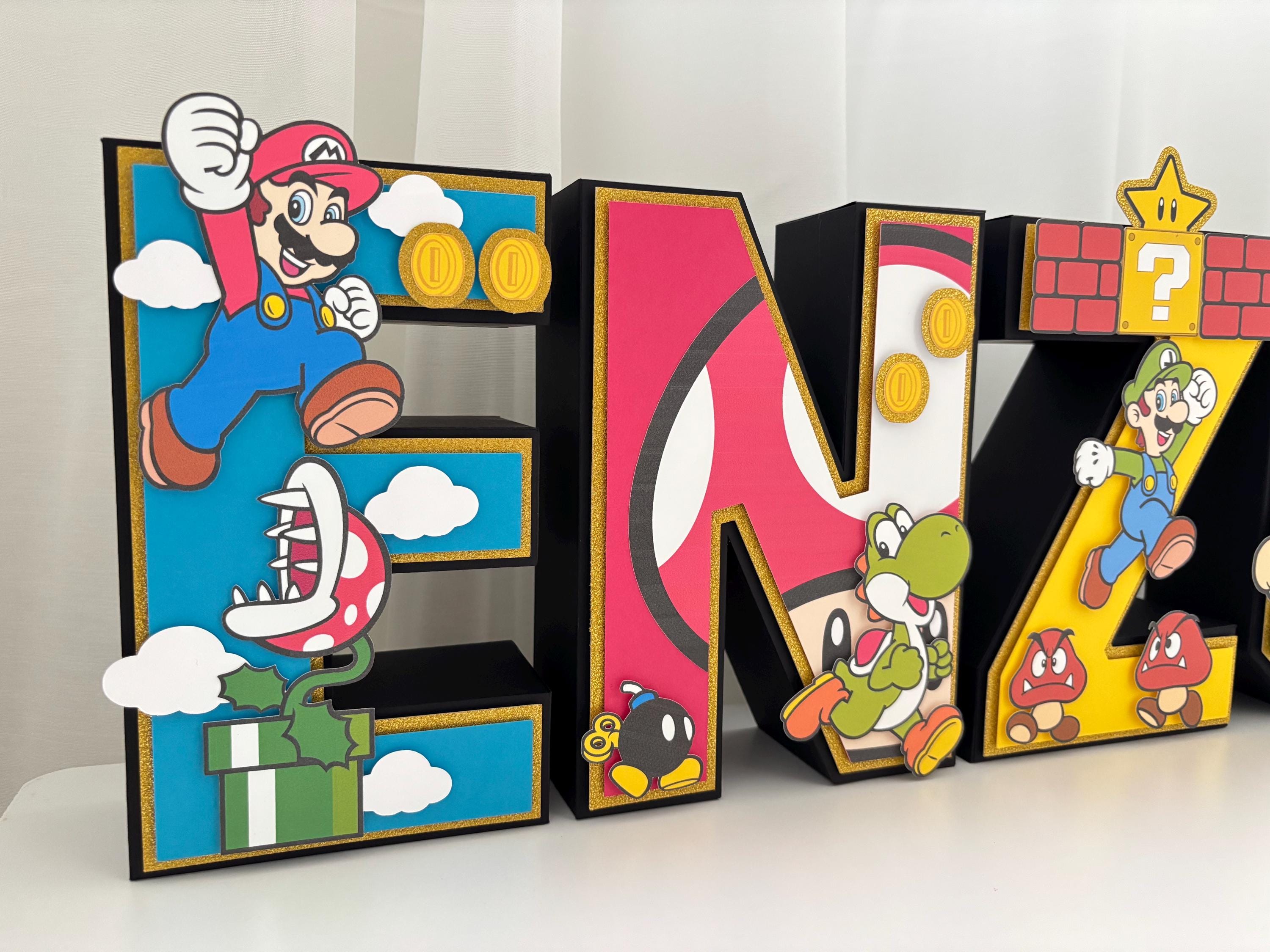 Super Bros Birthday 3D Letters or Numbers | Party Decor & Supplies ...