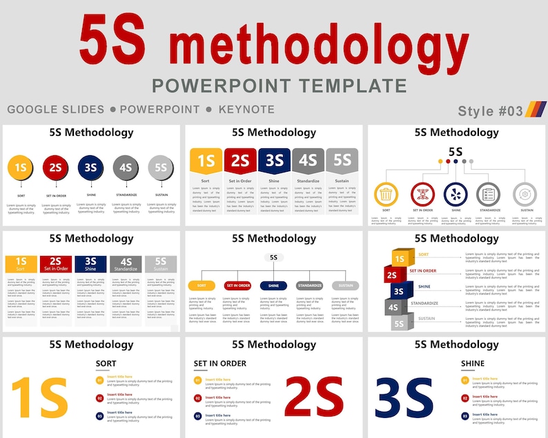 5s Methodology Powerpoint Template, 5s Lean, 5s Cleaning, 5s Lean ...