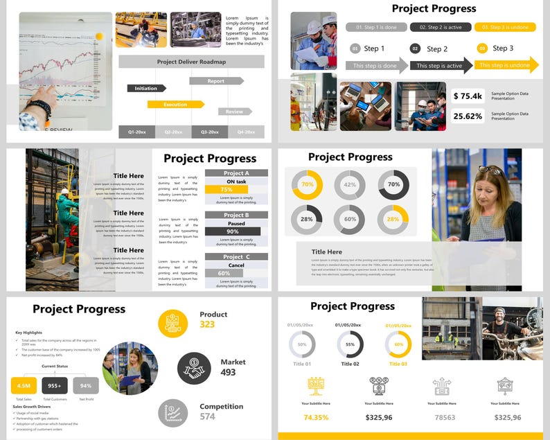 Project Progress Report Ppt, Project Status Powerpoint Template ...