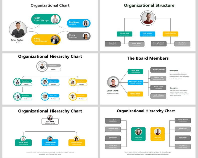 Organizational Hierarchy Powerpoint Template, Organizational Hierarchy ...