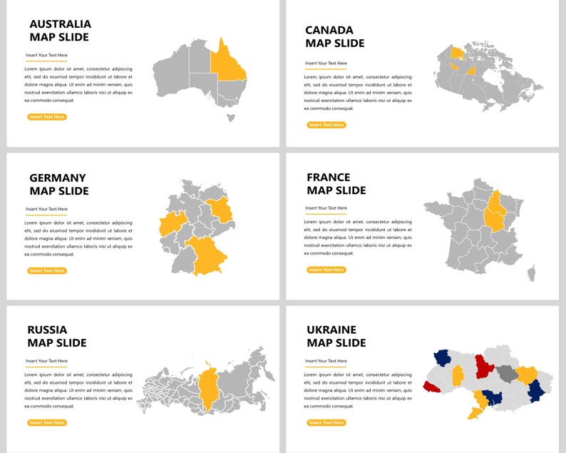 Editable Maps Powerpoint, World Map Powerpoint, Editable Map Usa ...
