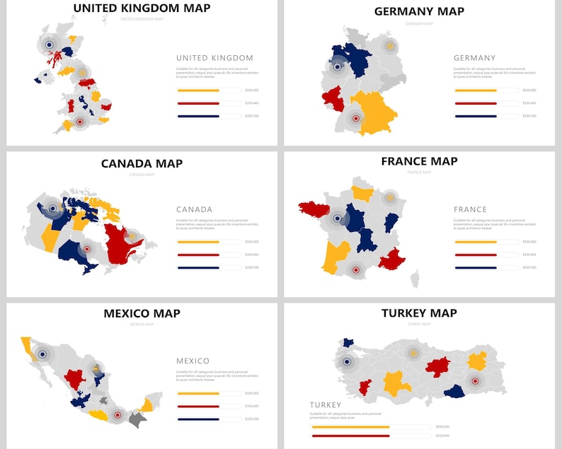 Editable Maps Powerpoint, World Map Powerpoint, Editable Map Usa ...