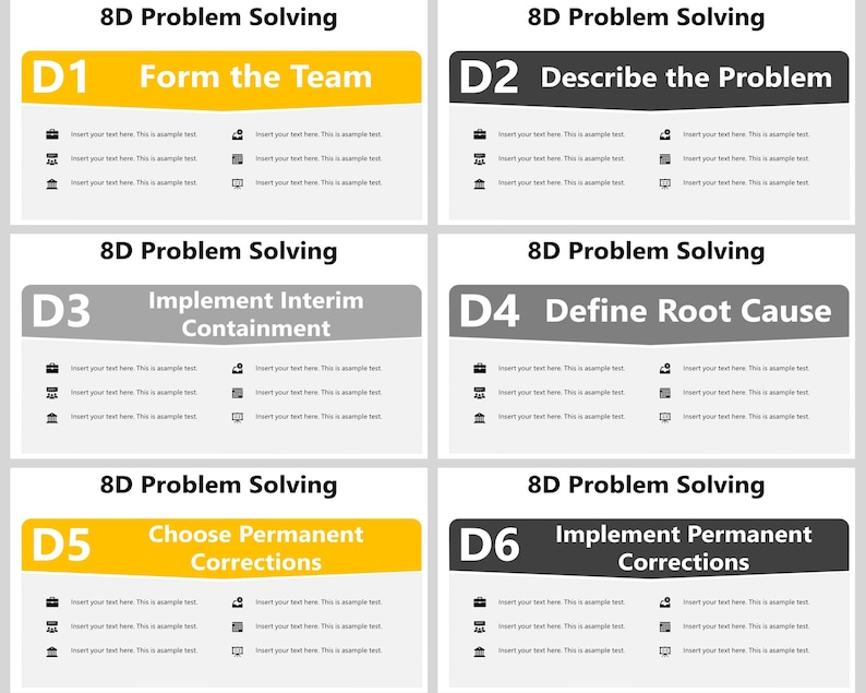 8D Problem Solving Powerpoint Template, Problem Solving Template, 8D ...