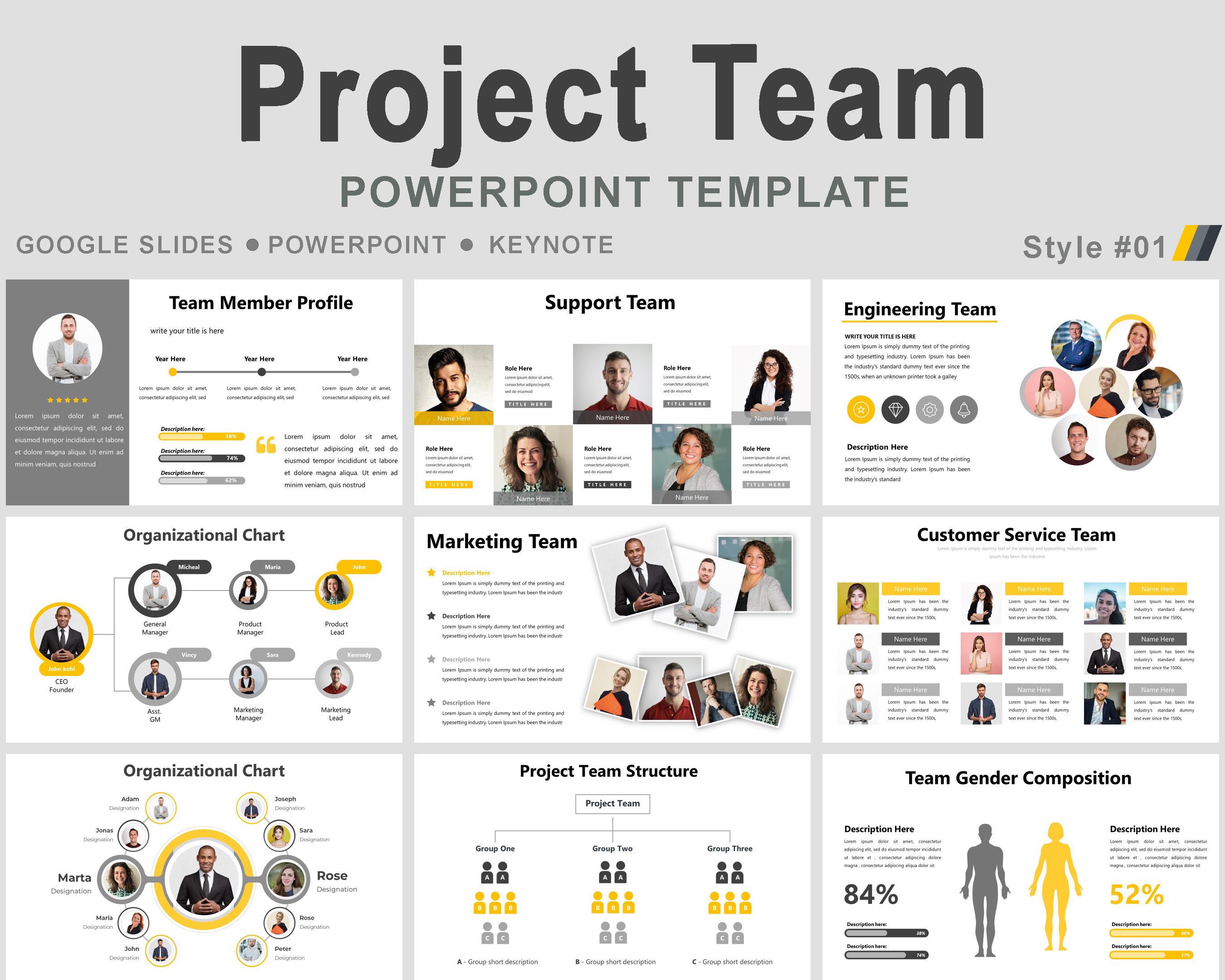 Project Team Powerpoint Template, Team Body Project, Project Team ...
