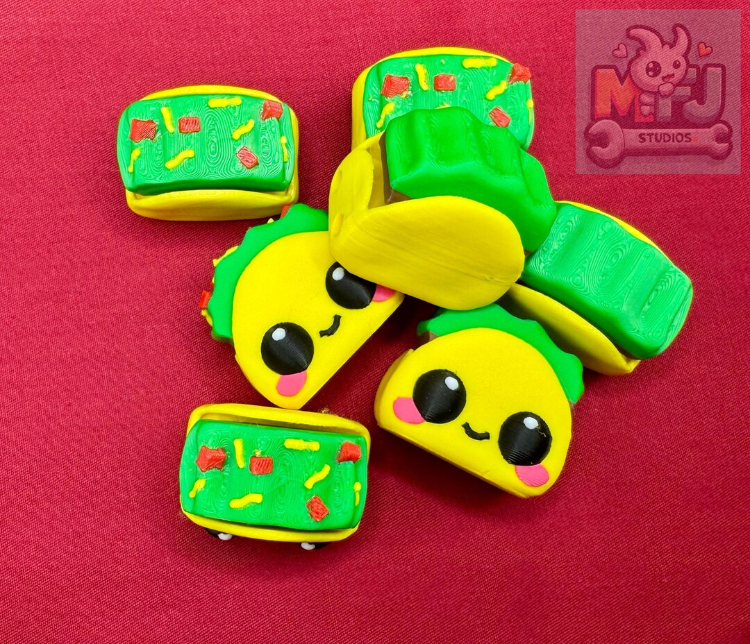 3D Printed Kawaii Taco Clickers - Etsy