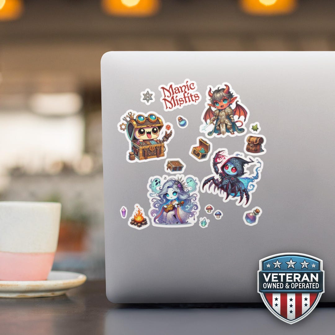 Monsterous Cosplay - Dnd Adventuring Party Sticker Sheet | Whimsical D ...