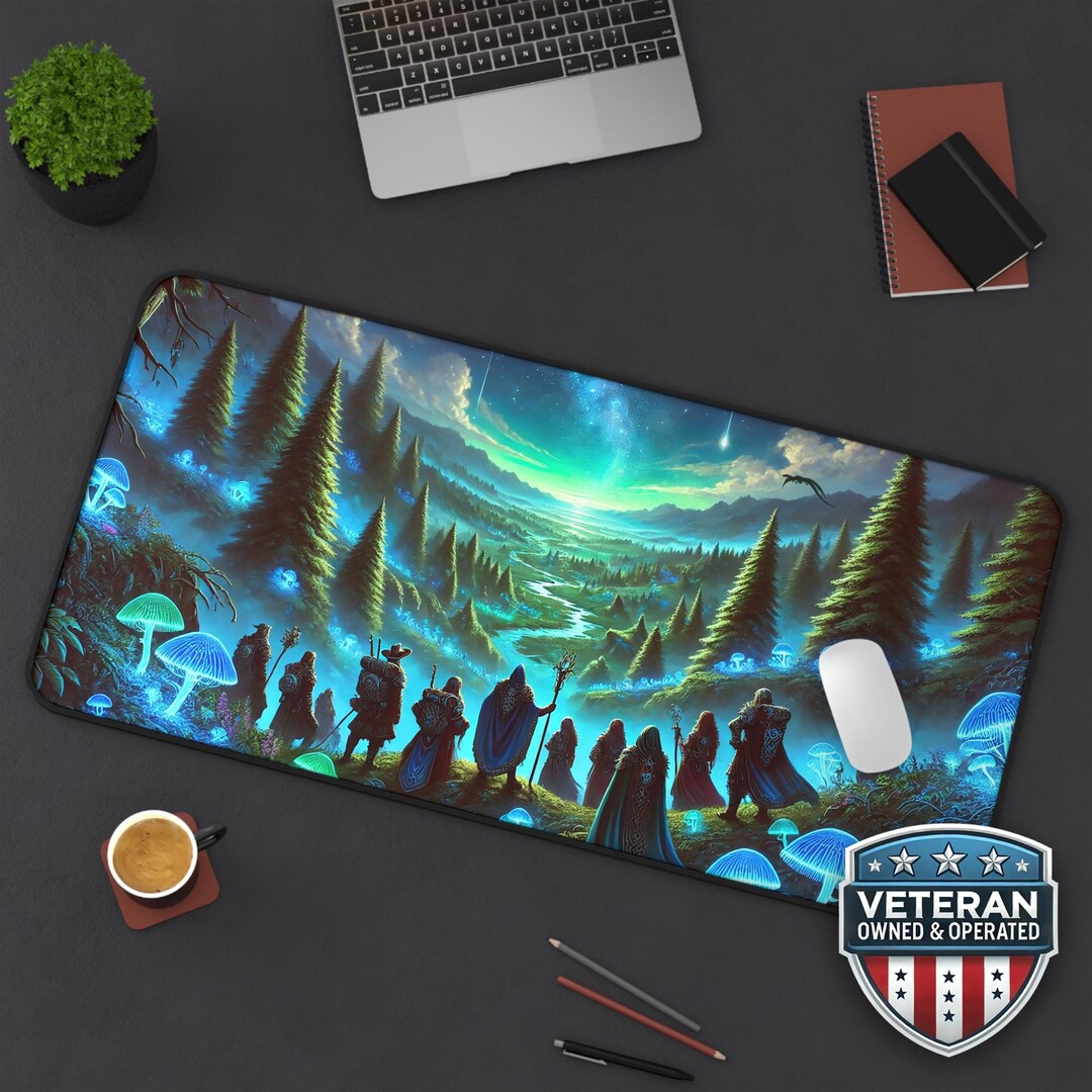 Adventure Awaits Mystical Fantasy Desk Mat |colorful Gaming Mat | Dnd ...