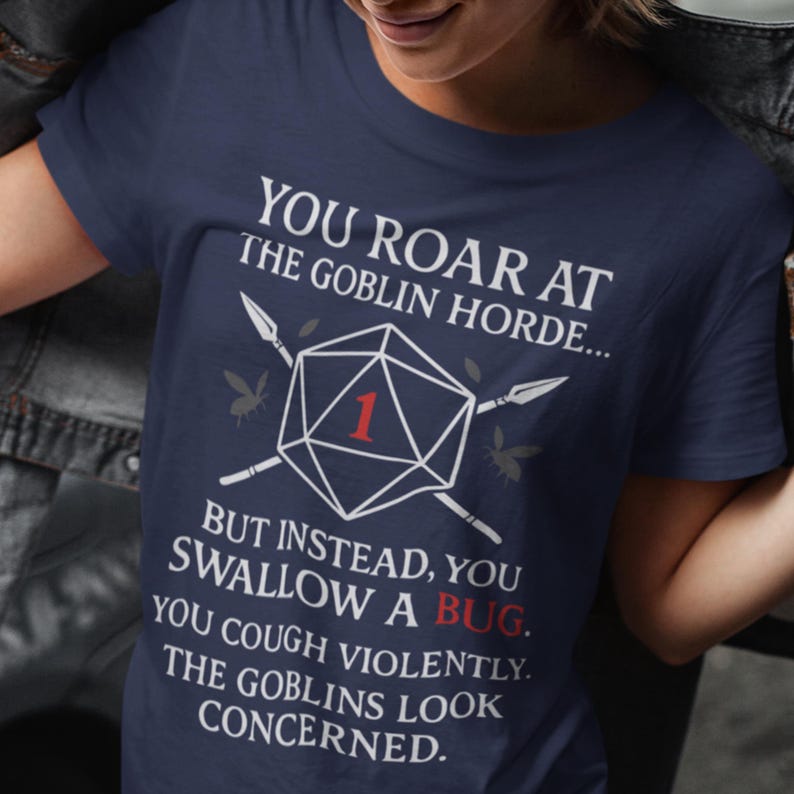 Funny Goblin Horde Dnd Shirt, Retro Crit Fail Dungeons and Dragons Tee ...