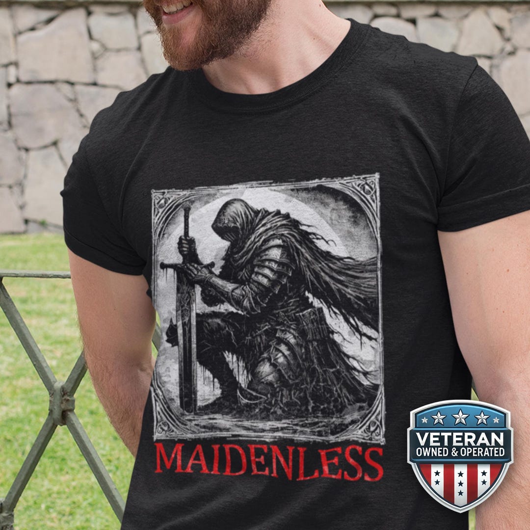 Tarnished Soul Warrior T Shirt, Dark Fantasy Gamer Tee, Elden Ring ...