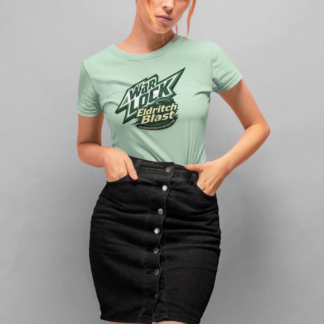 Retro Parody Dungeons and Dragons Shirt, Funny Warlock Eldritch Blast T ...