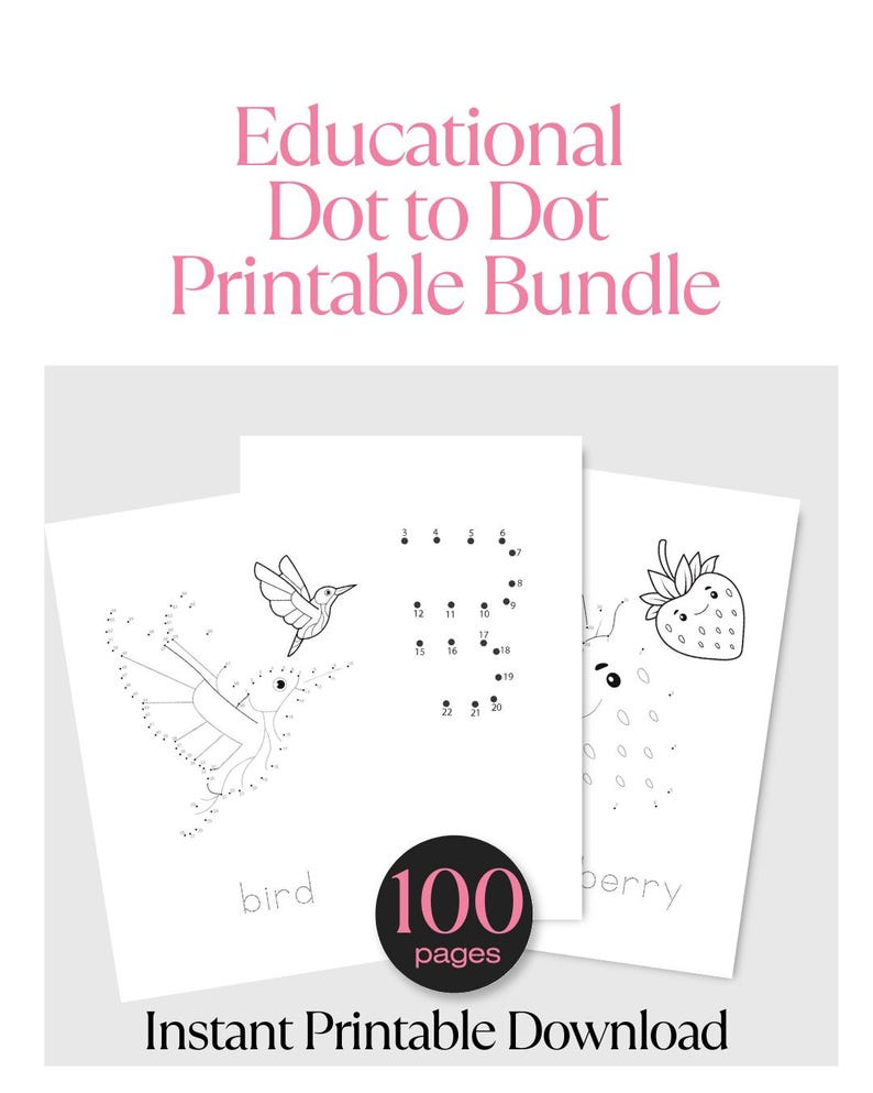 Dot to Dot Mega Pack, Digital Downloads, Printables, Learning ...