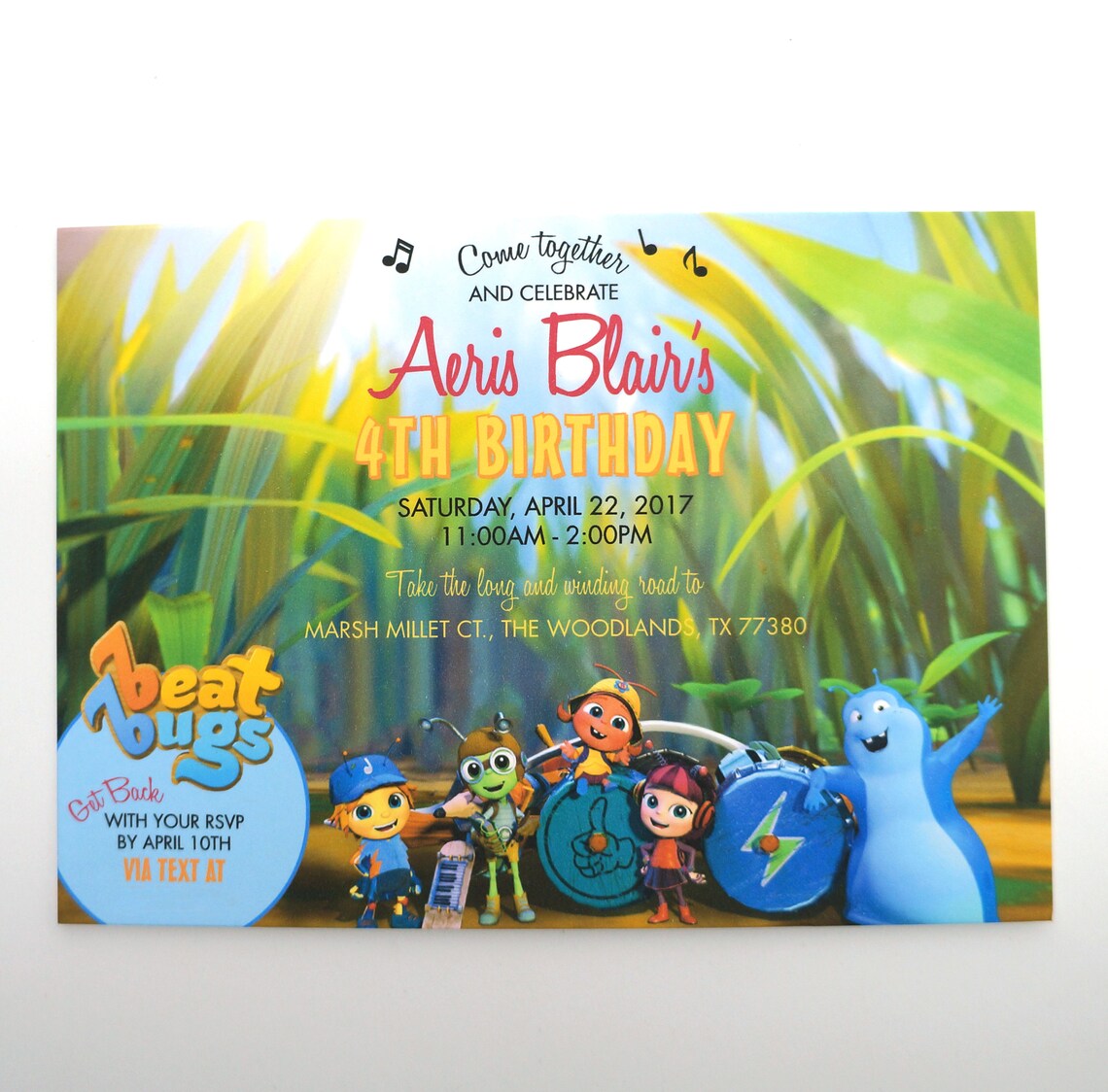 Beat Bugs Birthday Invitation Printable DIGITAL DESIGN - Etsy
