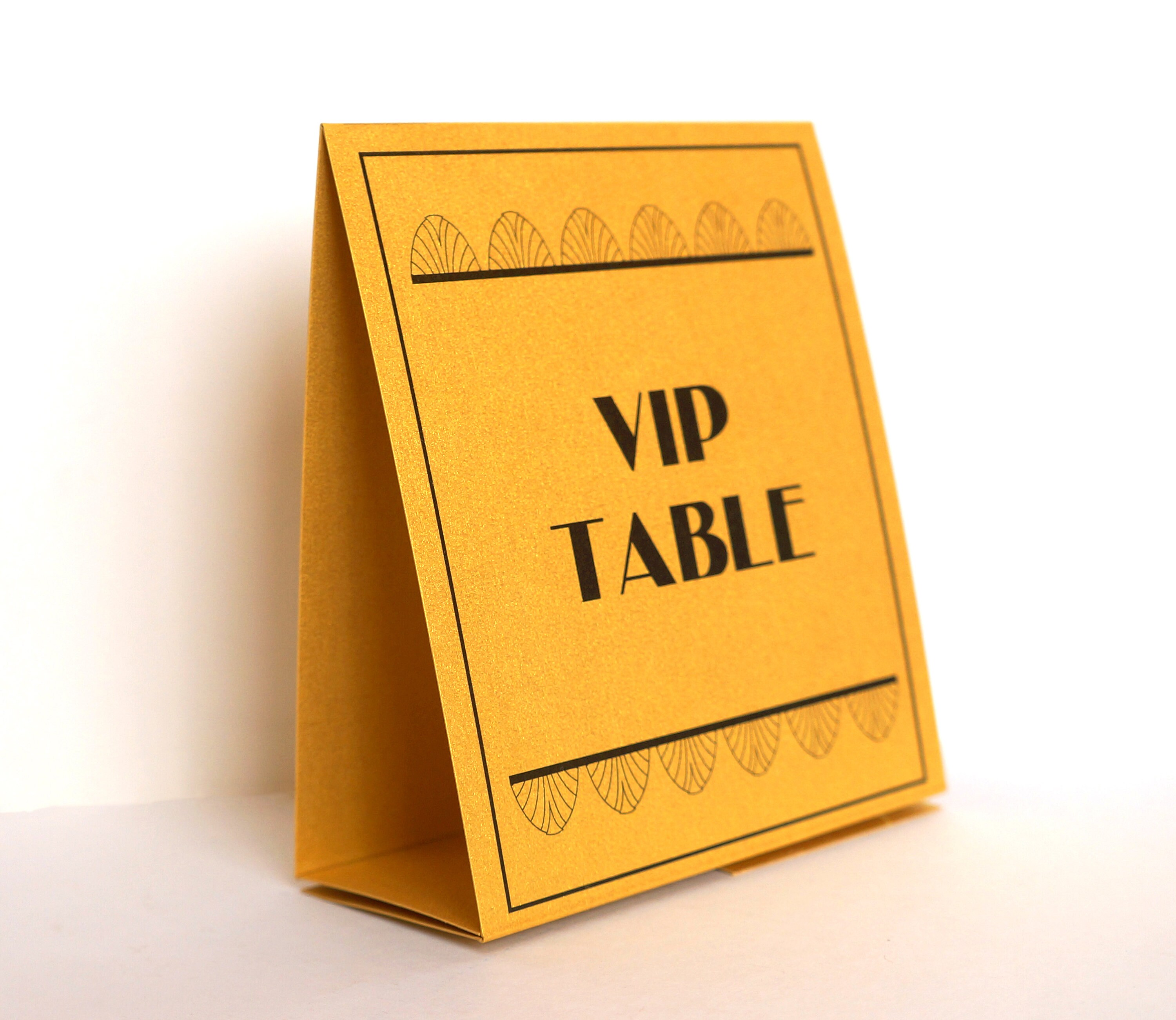 Old Hollywood Art Deco Metallic Gold Table Number, Table Tent Cards ...