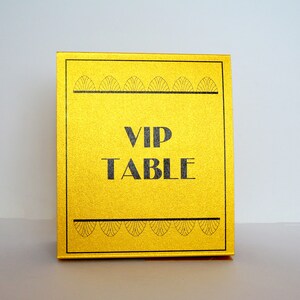 Old Hollywood Art Deco Metallic Gold Table Number, Table Tent Cards ...