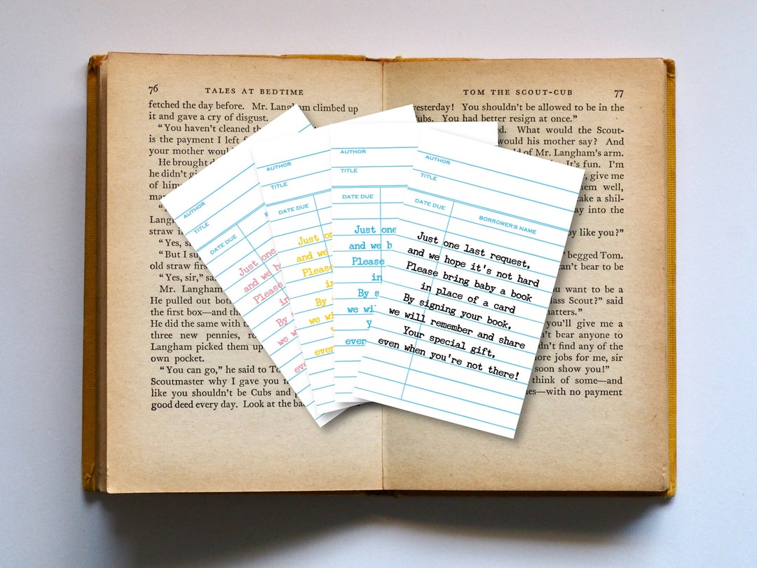 Give A Children's Book Instead of A Card: Library Card Baby Shower ...