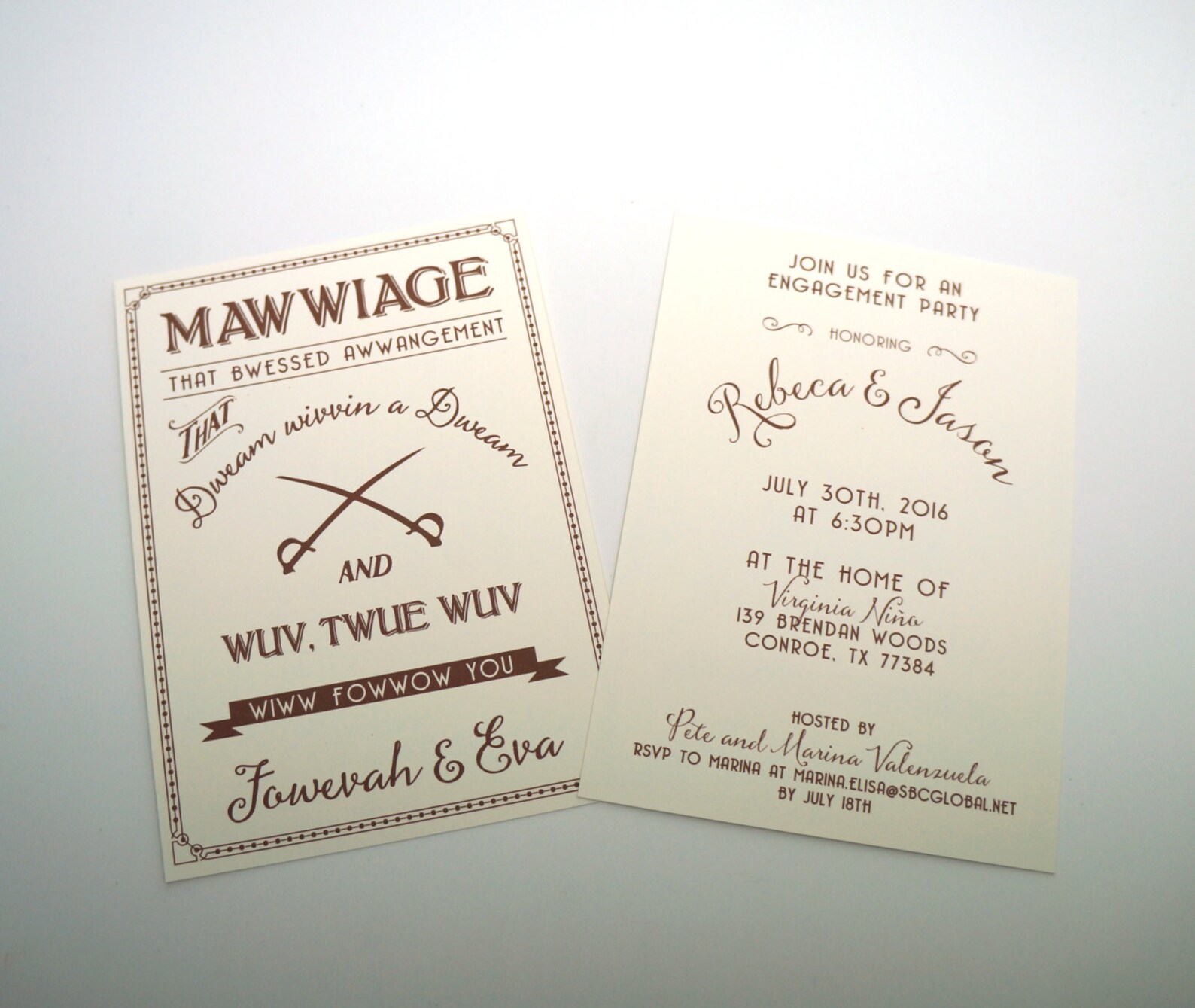 Mawwiage Princess Bride Engagement Party Bridal Shower | Etsy