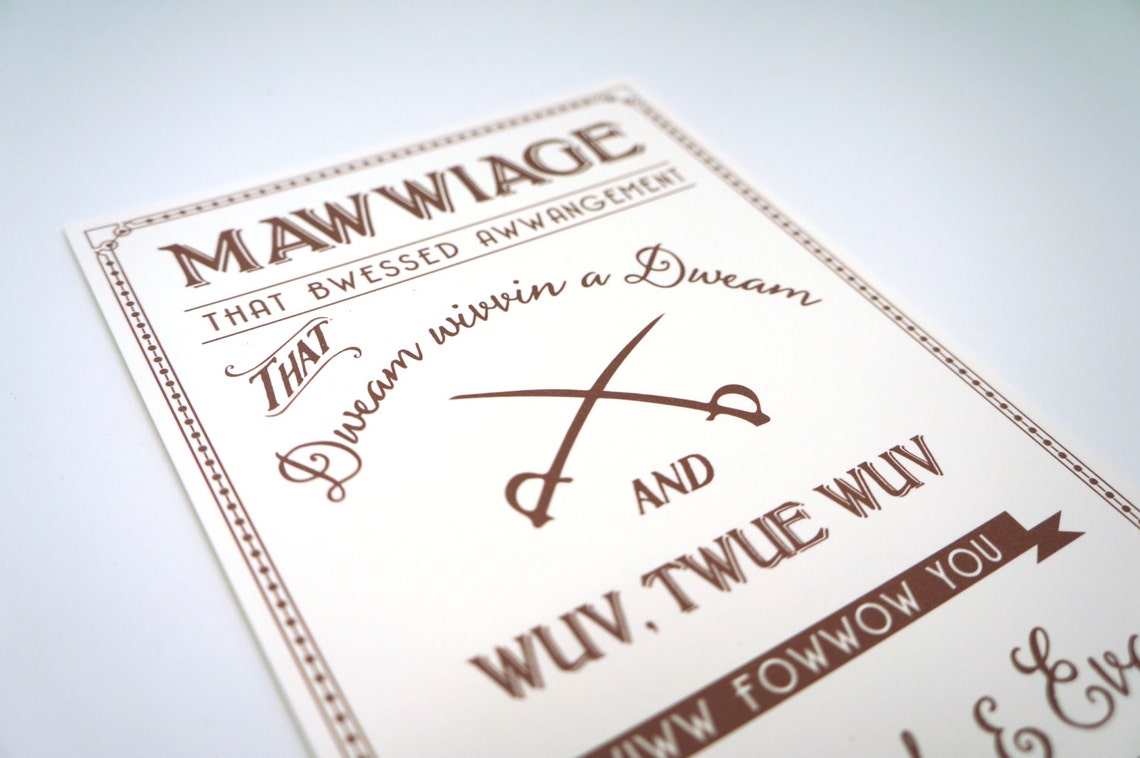 Mawwiage Princess Bride Engagement Party Bridal Shower | Etsy