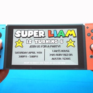 Switch Video Game Birthday Invitation : DIGITAL DESIGN | Etsy