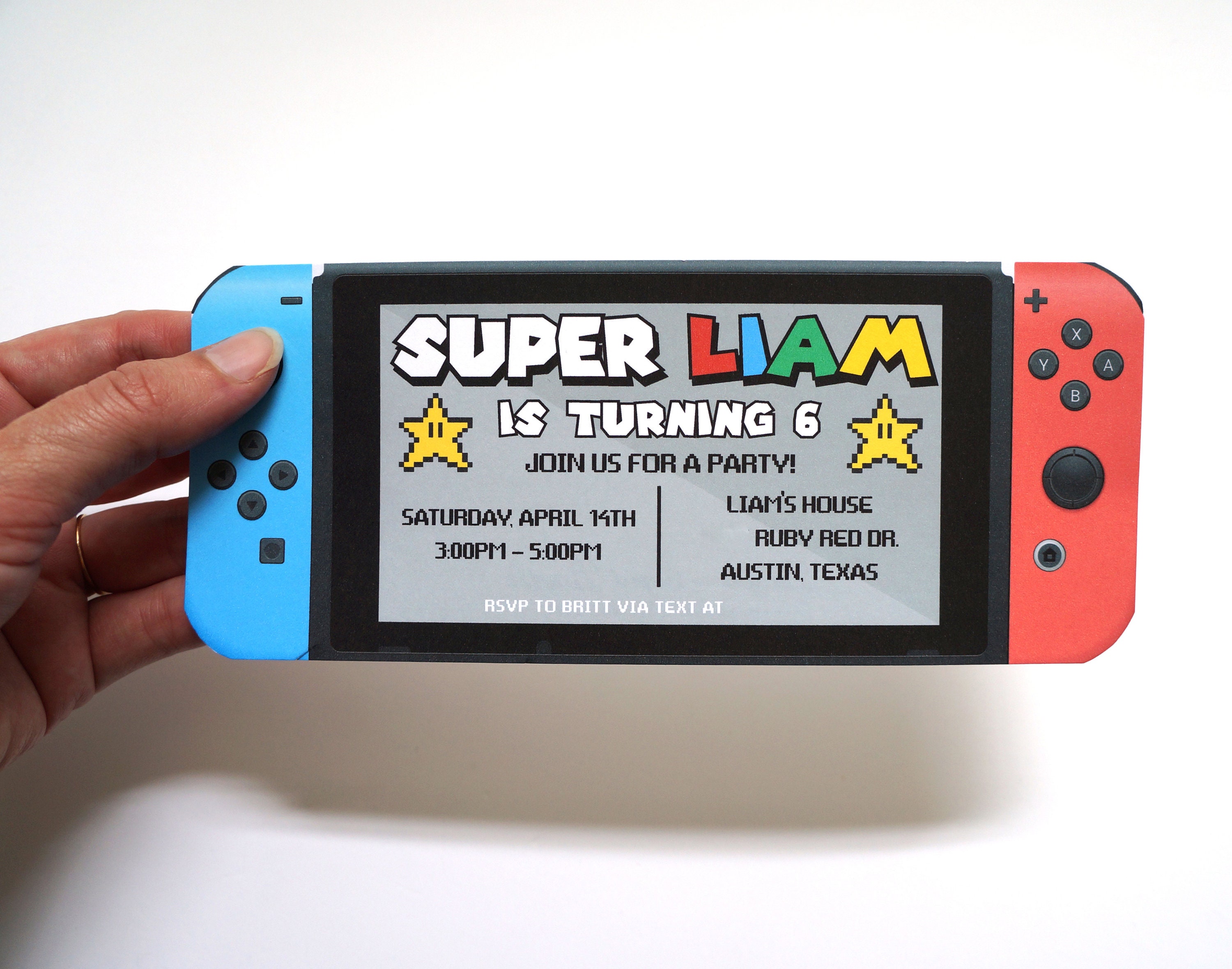 Switch Video Game Birthday Invitation : DIGITAL DESIGN - Etsy