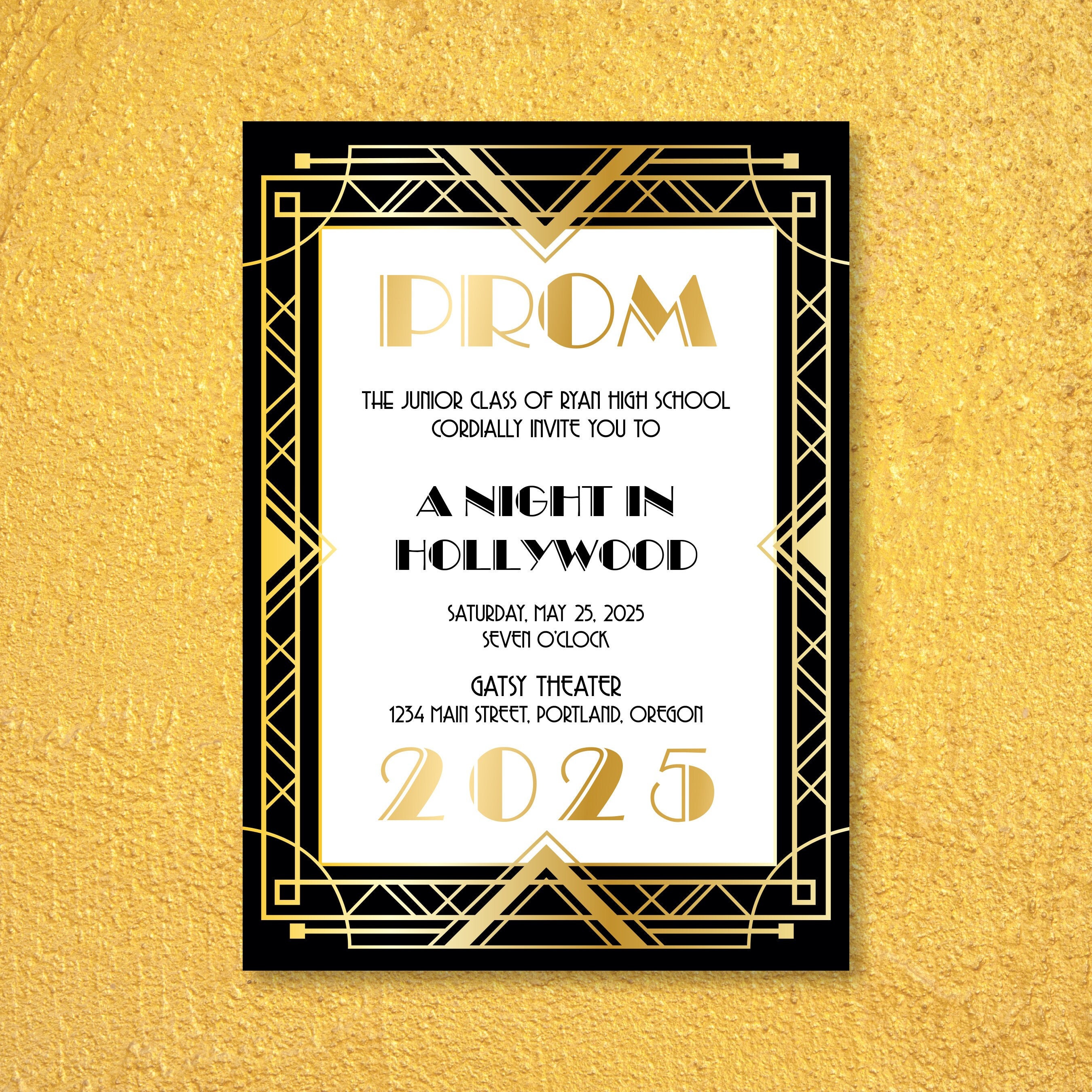 Great Gatsby Prom Invitations