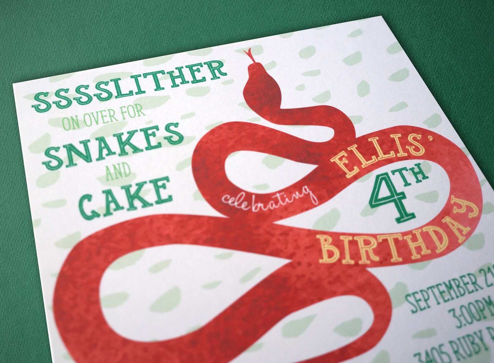 Slither on Over for Snakes and Cake Reptile Birthday | Etsy