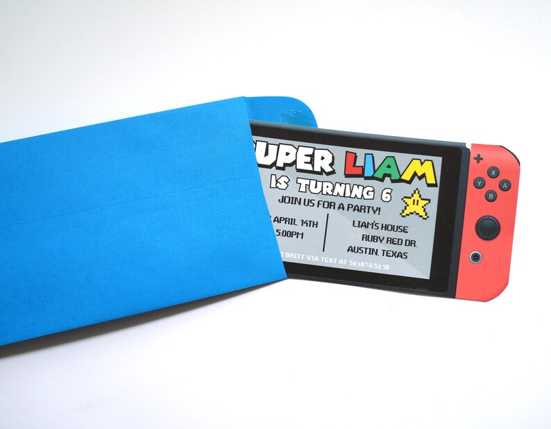 Switch Video Game Birthday Invitation : DIGITAL DESIGN - Etsy